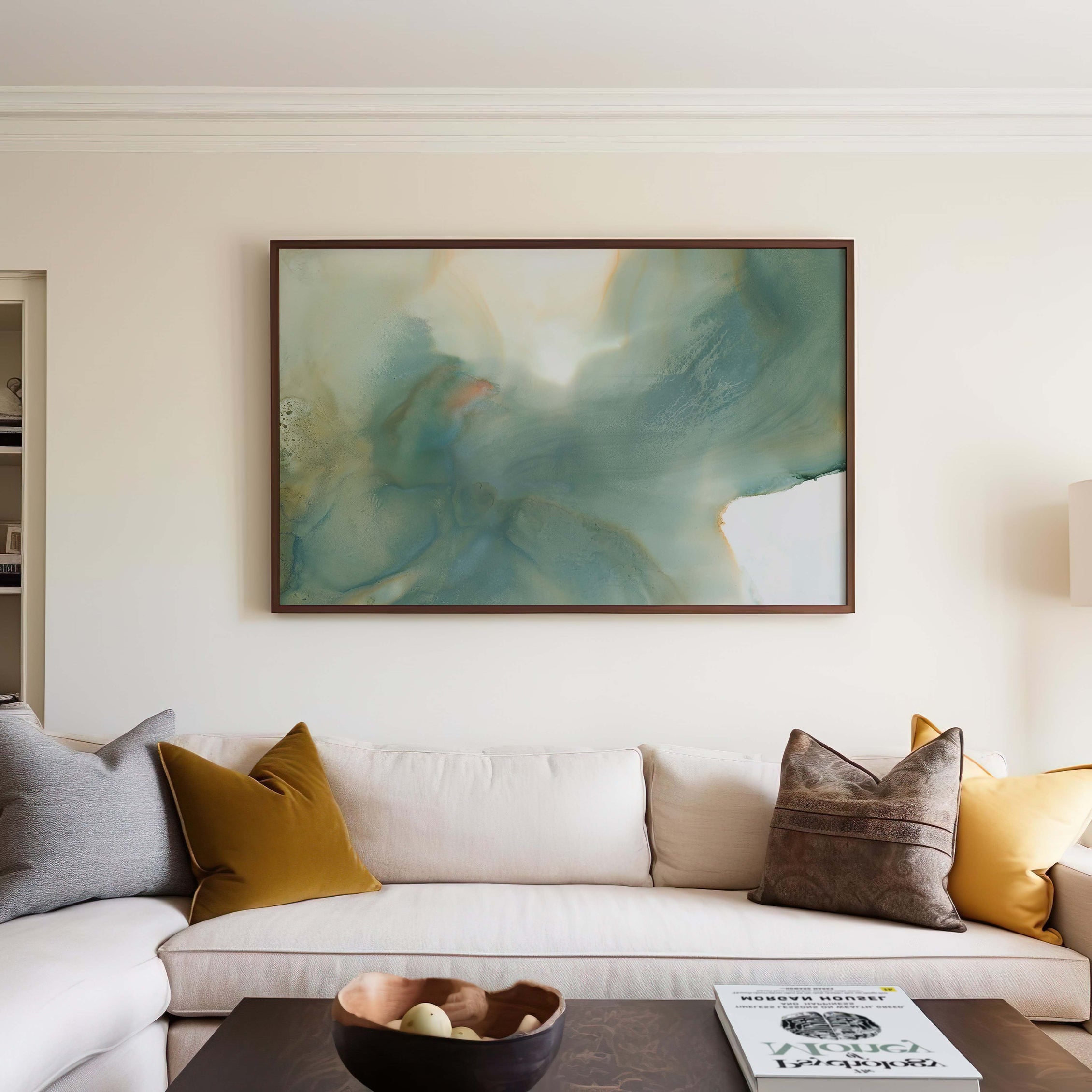 Soothing Sage Green Wall Ink Art | Fine Art Prints | Art by Affie